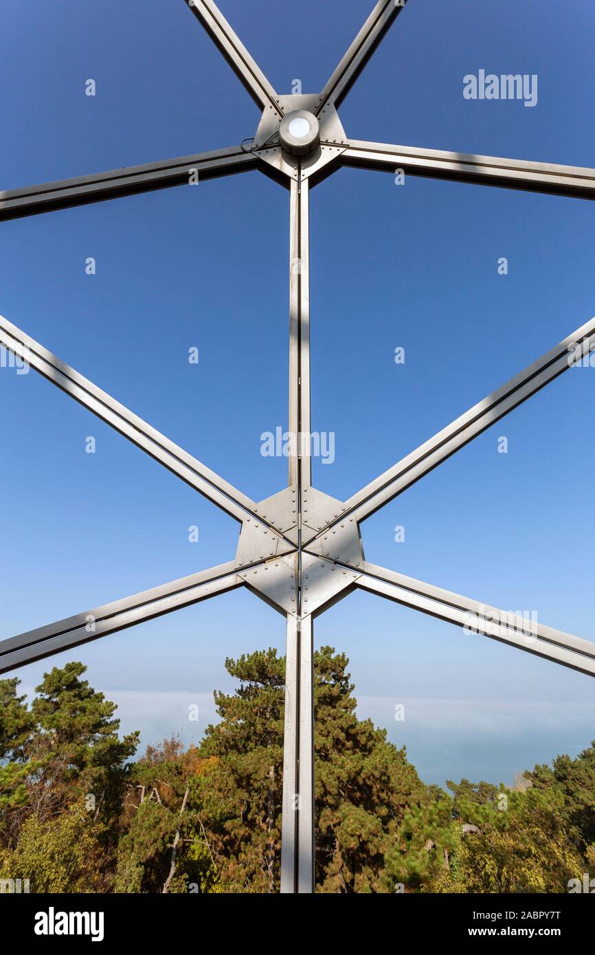 Sphere Lookout tower in Balatonboglar, Hungary on an autumn day Stock ...