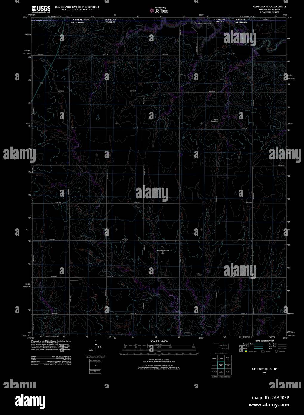 Map of medford oklahoma hi-res stock photography and images - Alamy