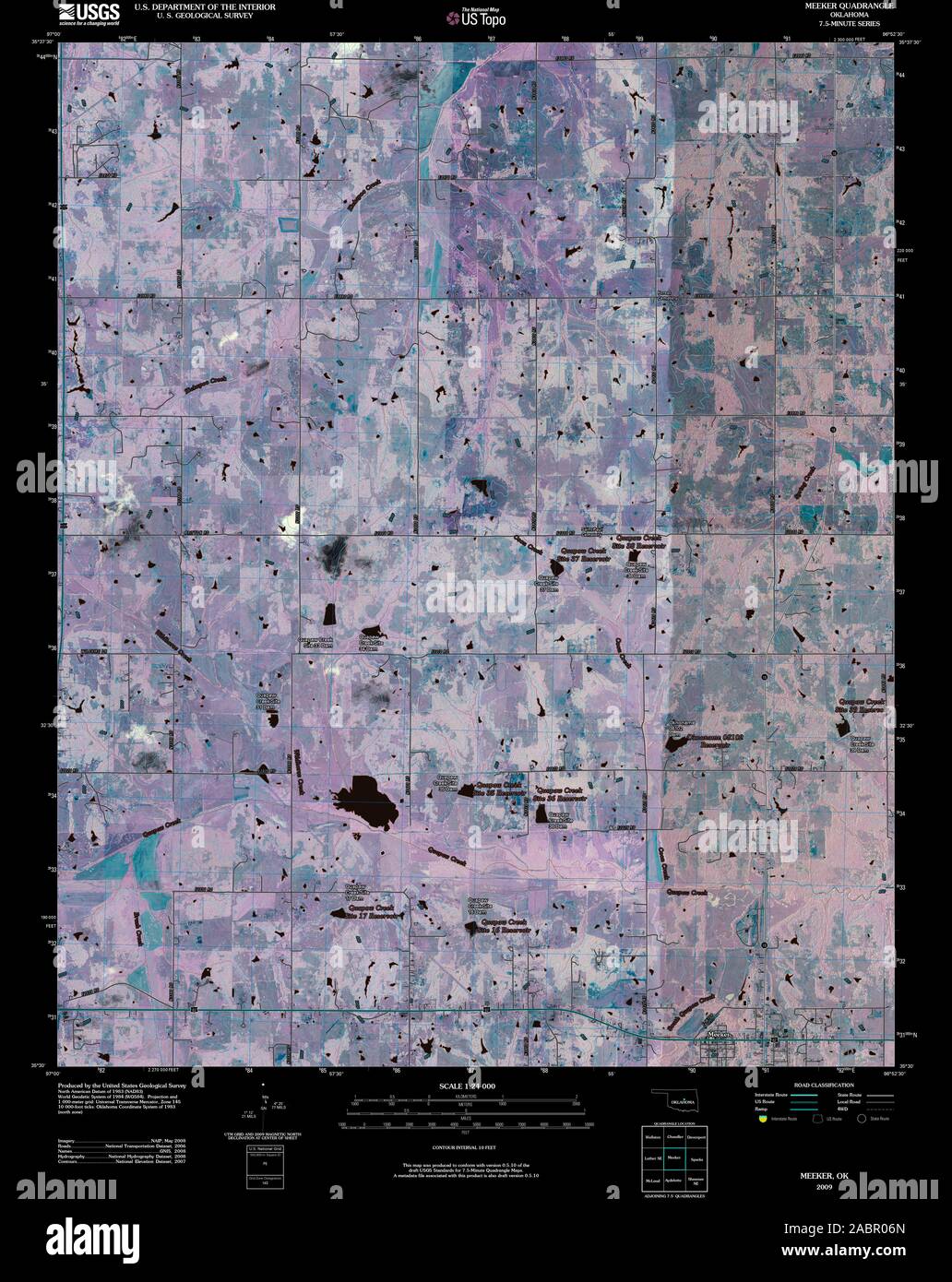 Meeker oklahoma map hi-res stock photography and images - Alamy