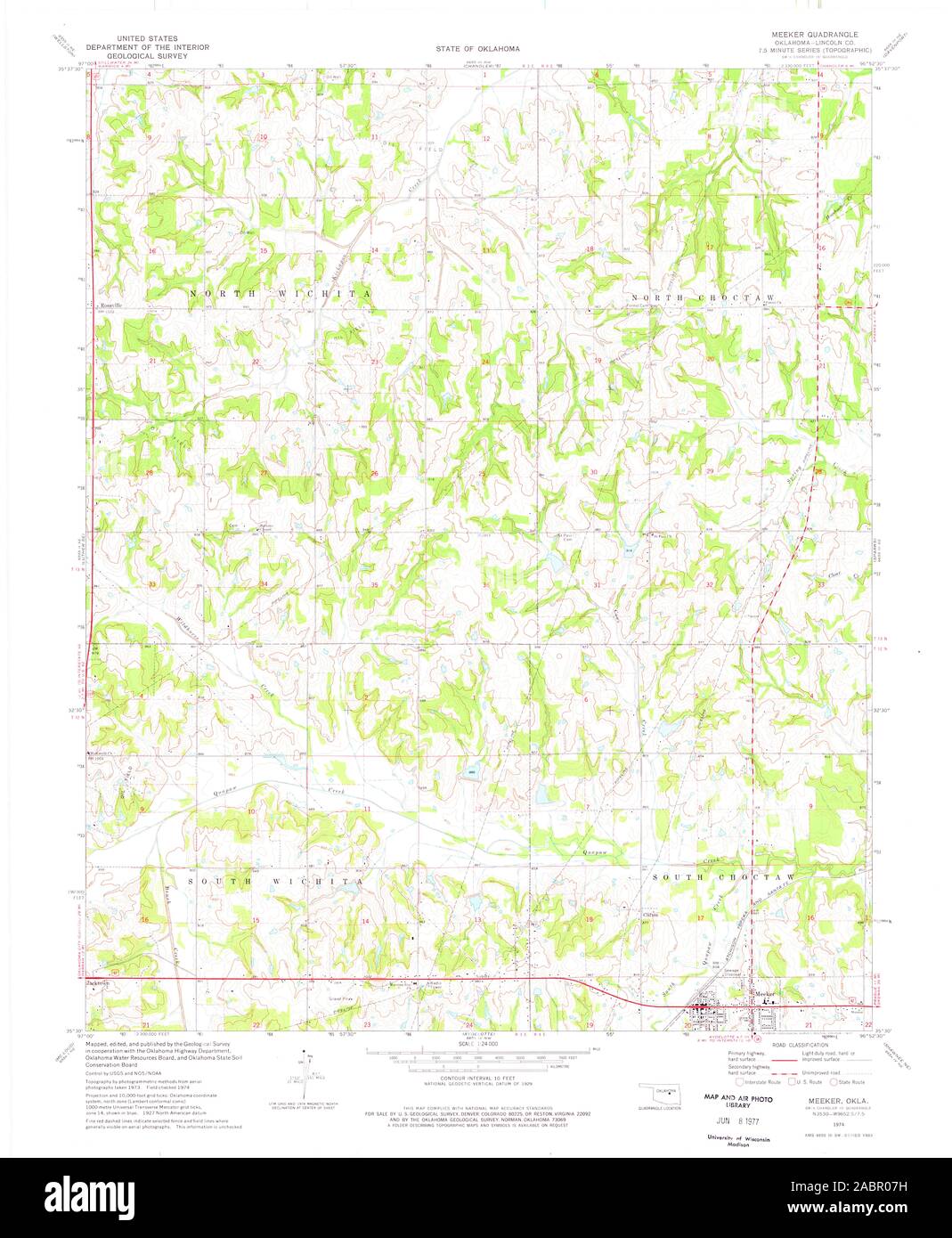 Meeker oklahoma map hi-res stock photography and images - Alamy