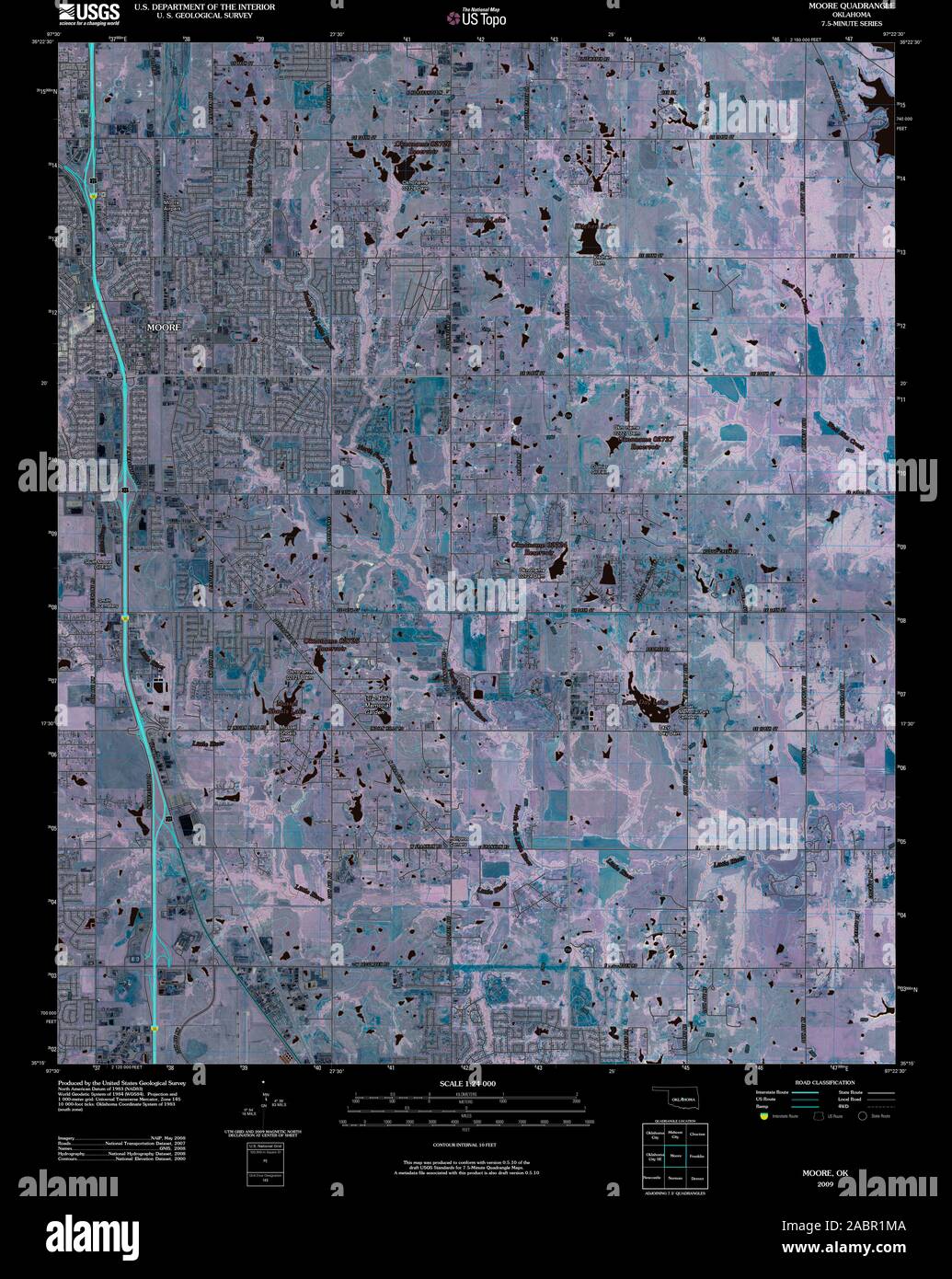 Map of moore oklahoma hi-res stock photography and images - Alamy