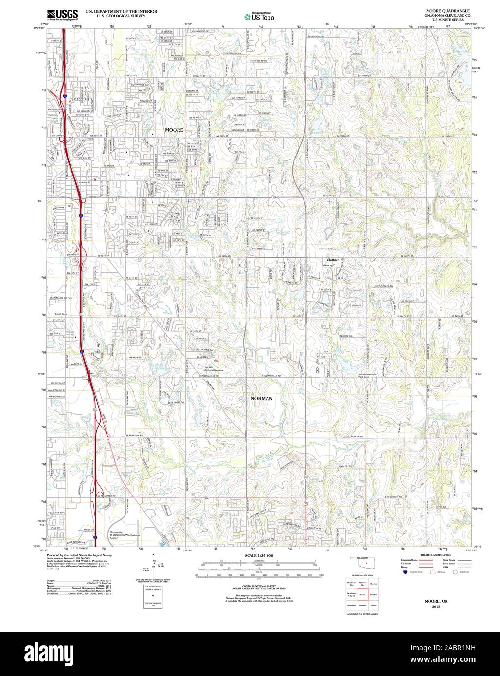 Map of moore oklahoma hi-res stock photography and images - Alamy