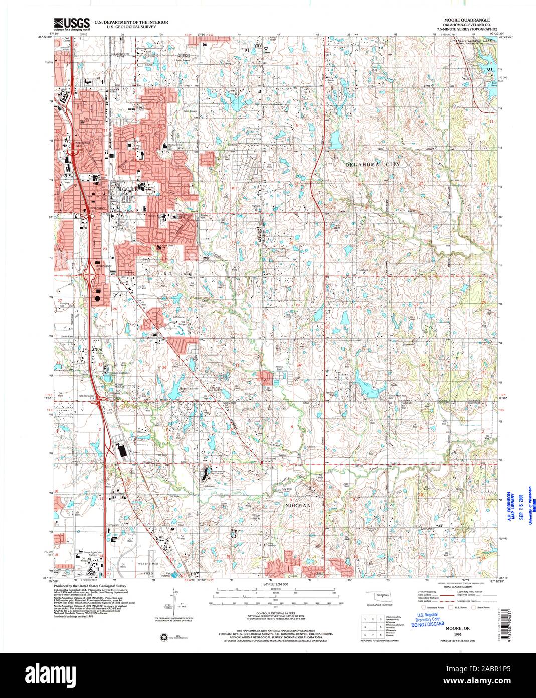 Map of moore oklahoma hi-res stock photography and images - Alamy