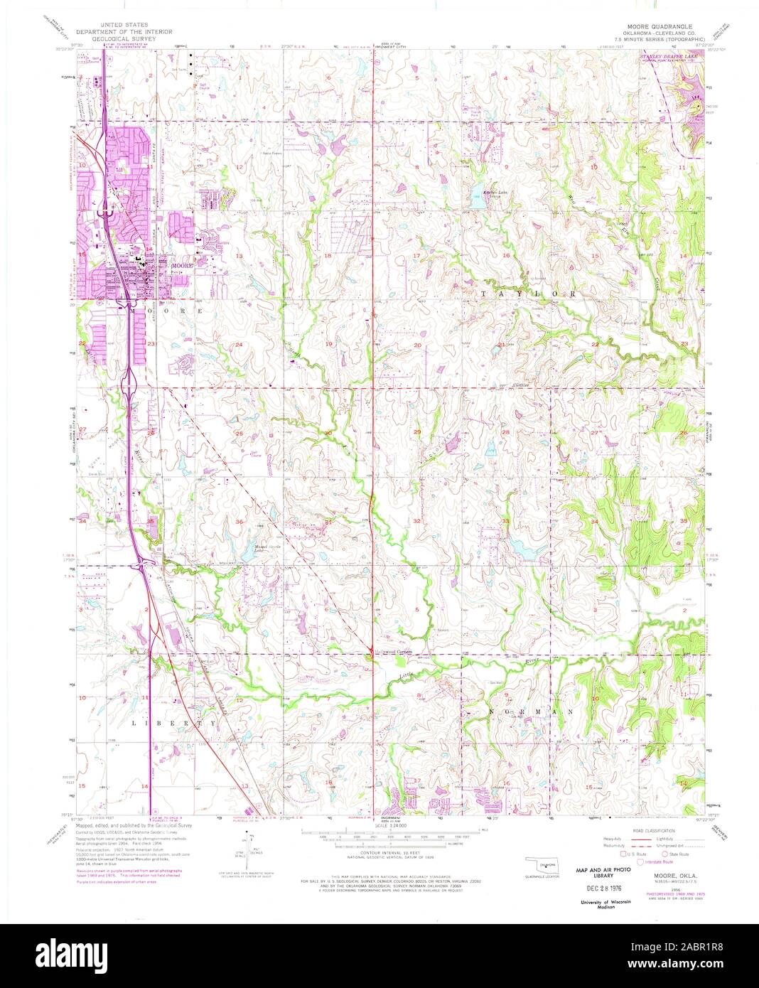 Map of moore oklahoma hi-res stock photography and images - Alamy