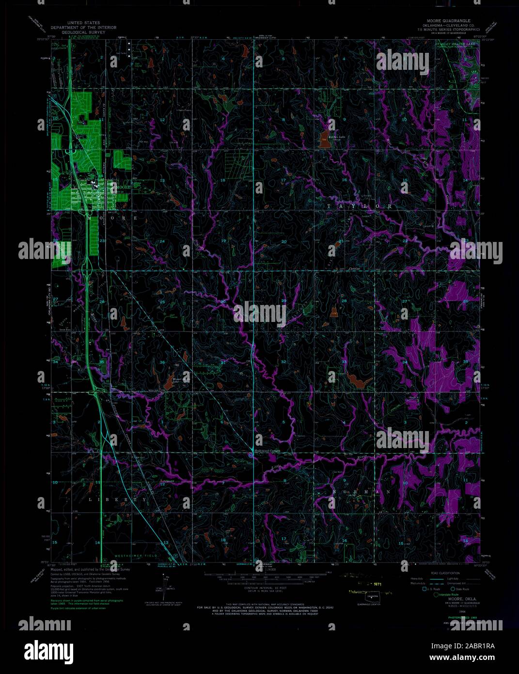 Map of moore oklahoma hi-res stock photography and images - Alamy