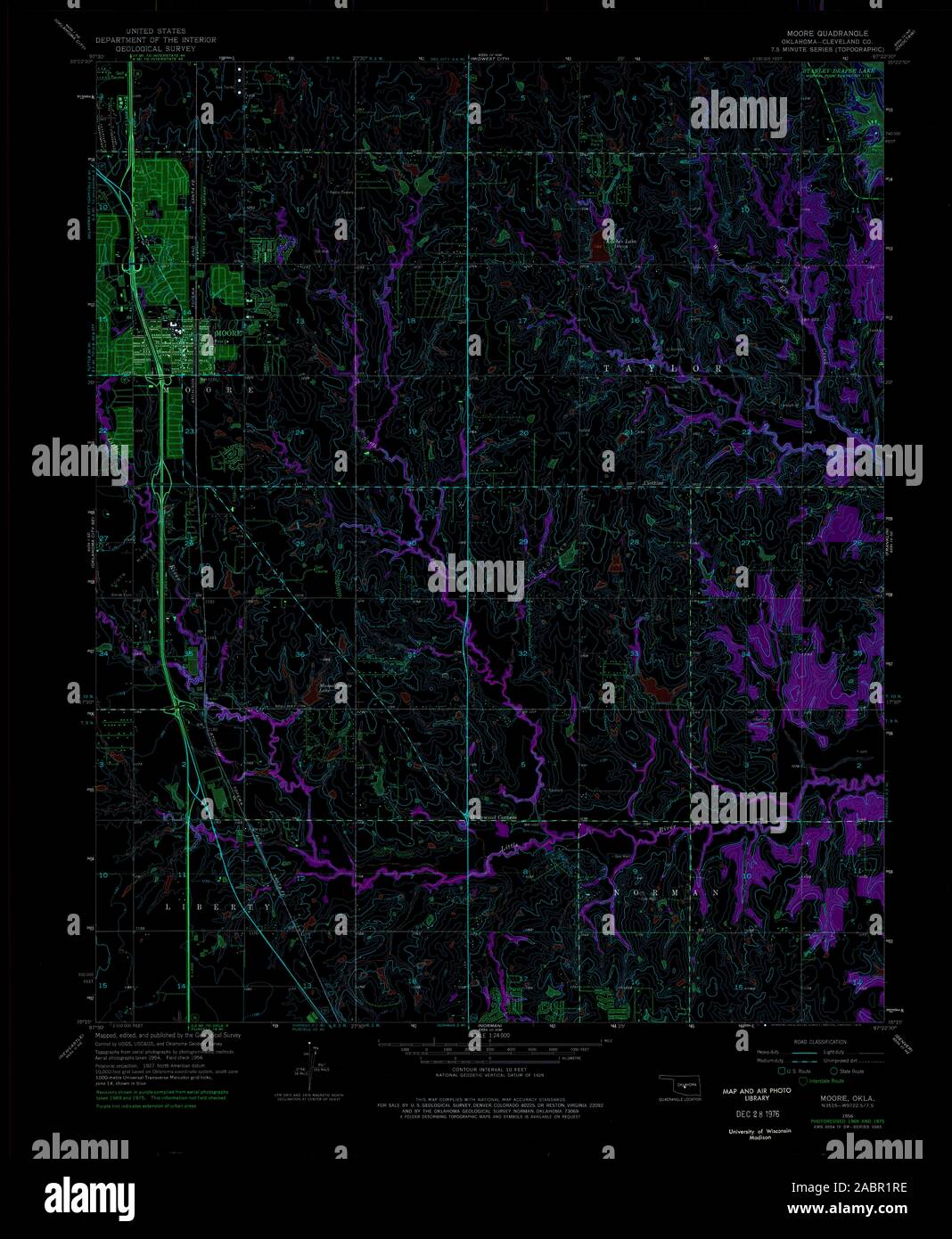 Map of moore oklahoma hi-res stock photography and images - Alamy