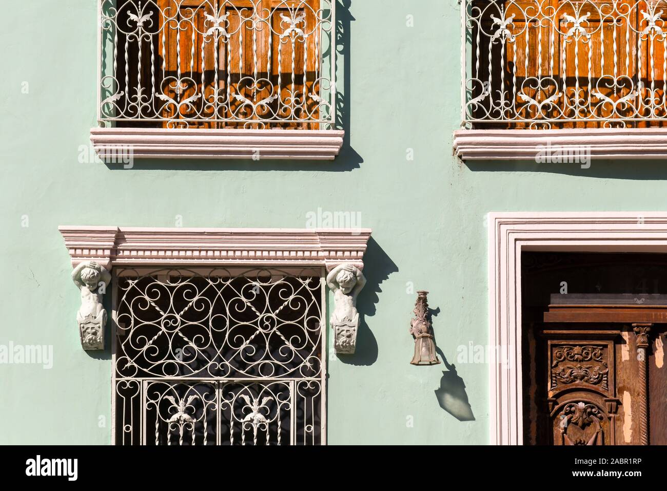Colonial era style architecture, Merida Mexico Stock Photo - Alamy