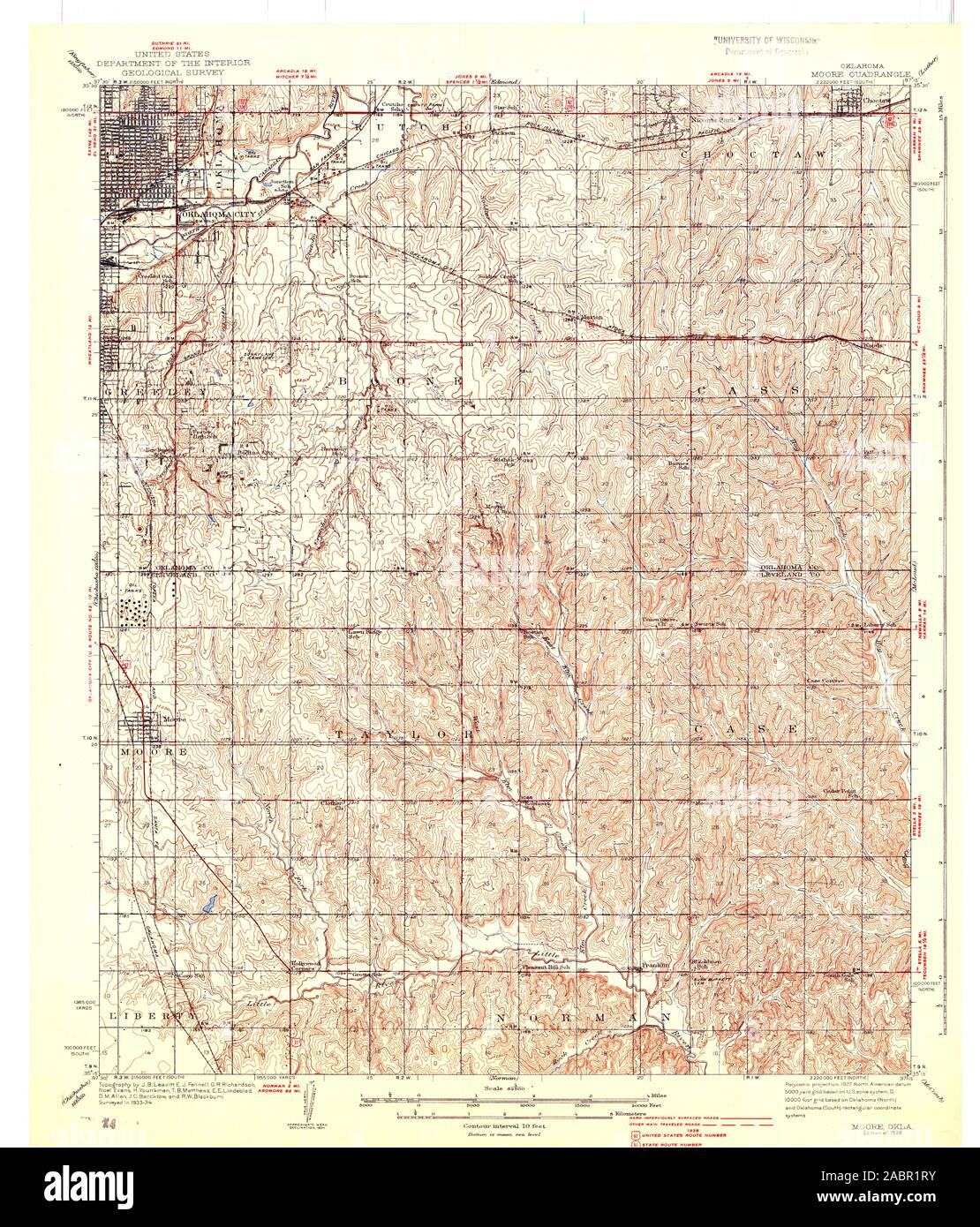 Map of moore oklahoma hi-res stock photography and images - Alamy