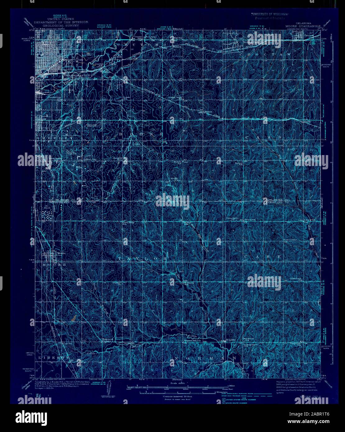 Map of moore oklahoma hi-res stock photography and images - Alamy