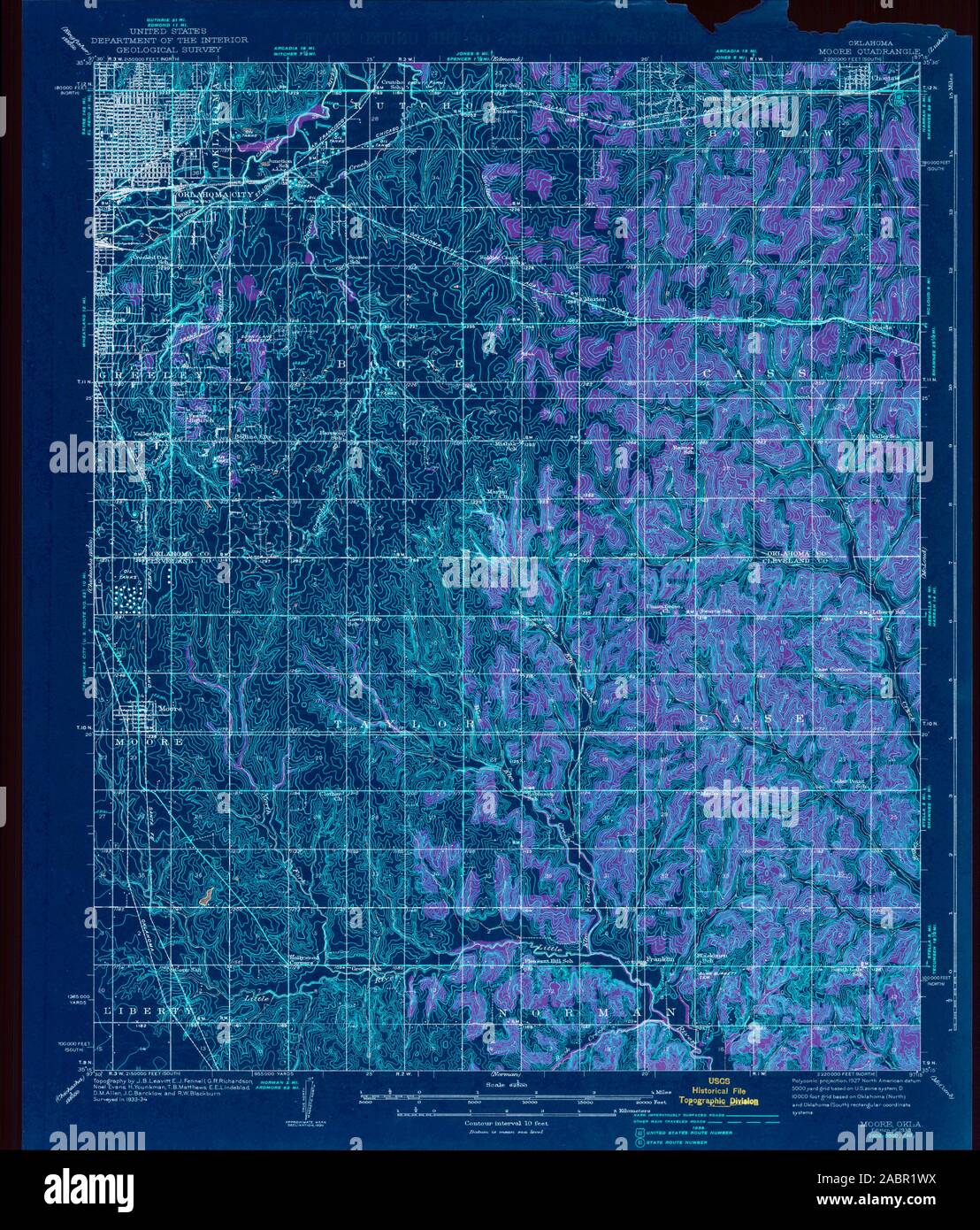 Map of moore oklahoma hi-res stock photography and images - Alamy