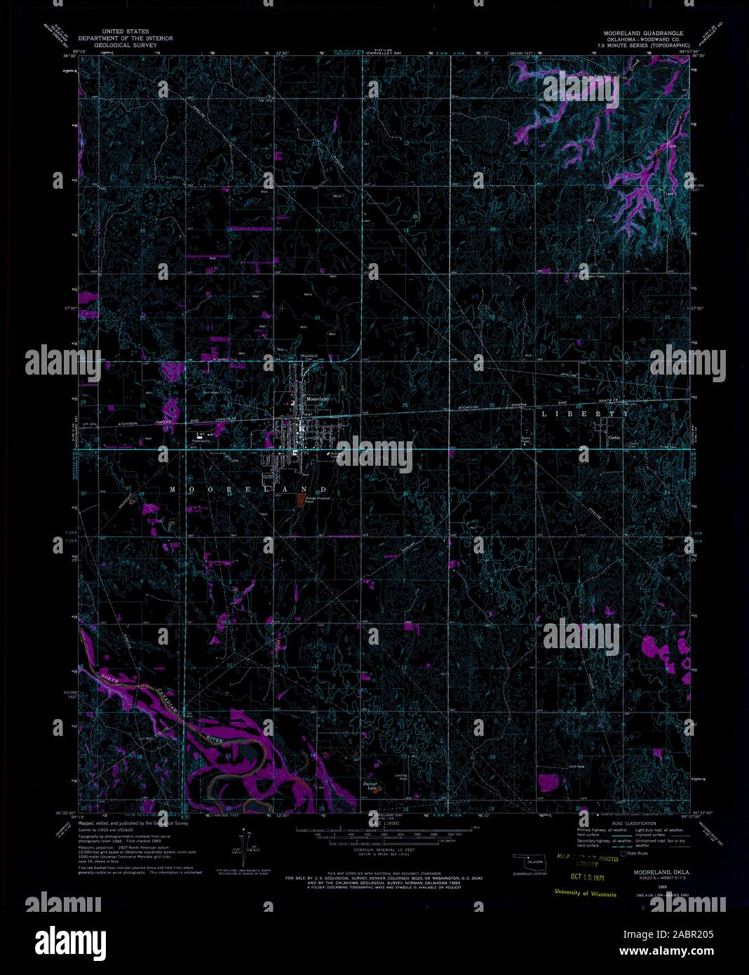 Map of mooreland hi-res stock photography and images - Alamy