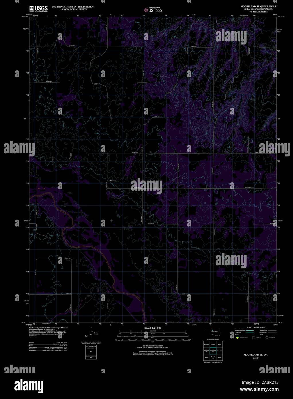 Map of mooreland oklahoma hi-res stock photography and images - Alamy