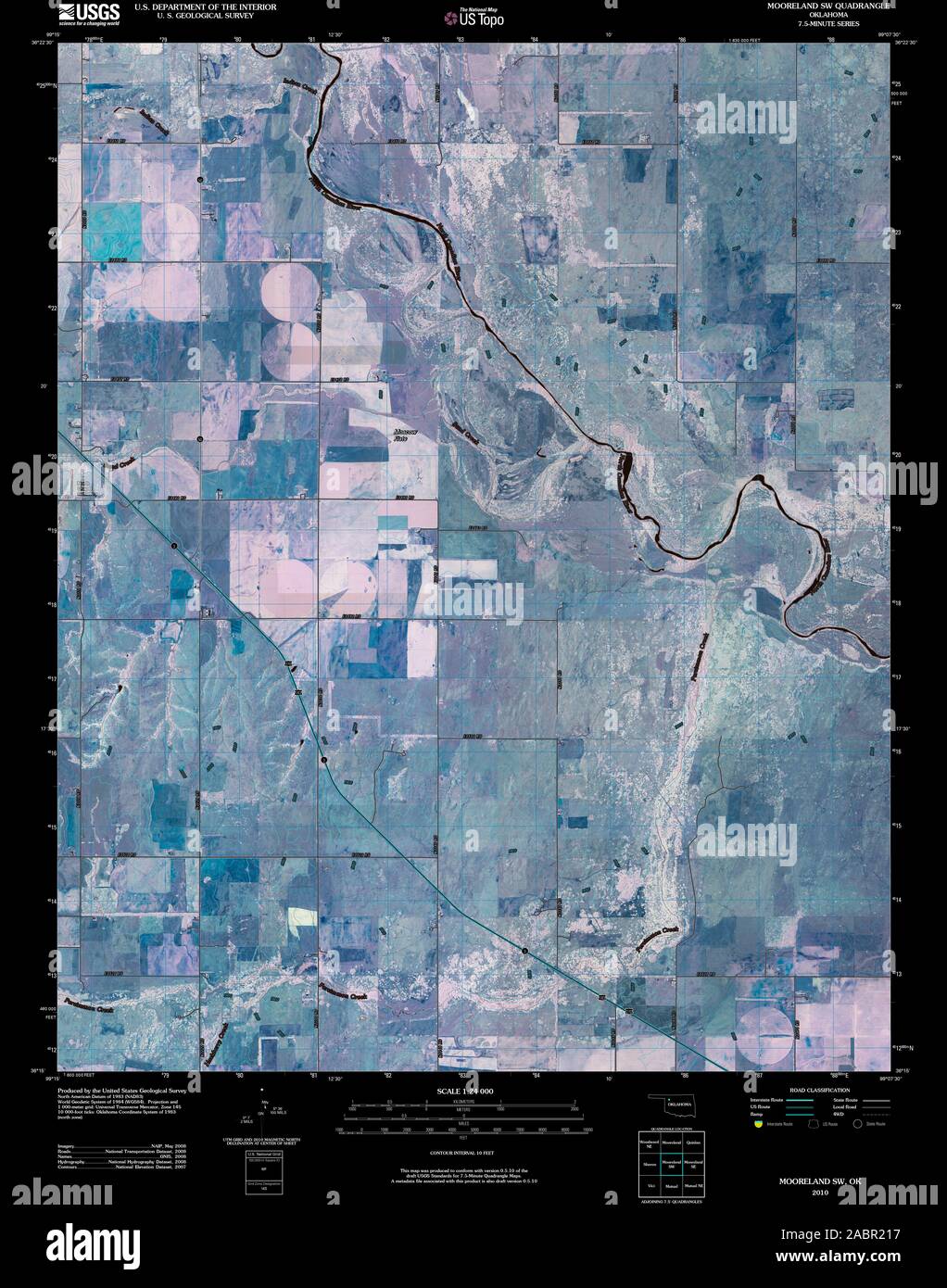 Map of mooreland oklahoma hi-res stock photography and images - Alamy