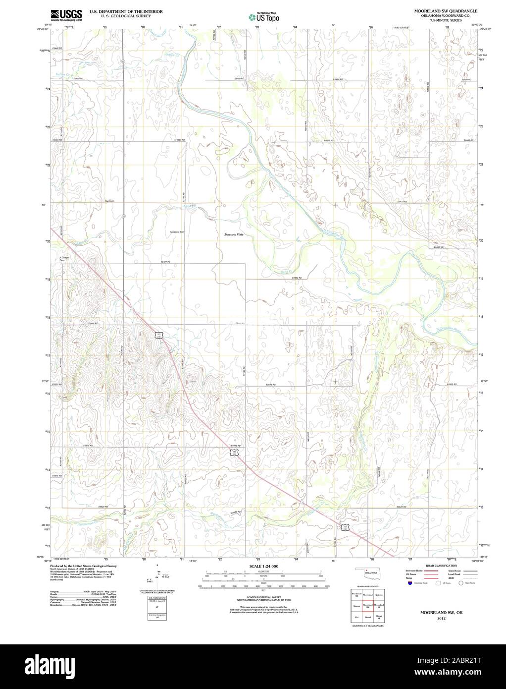Map of mooreland hi-res stock photography and images - Alamy