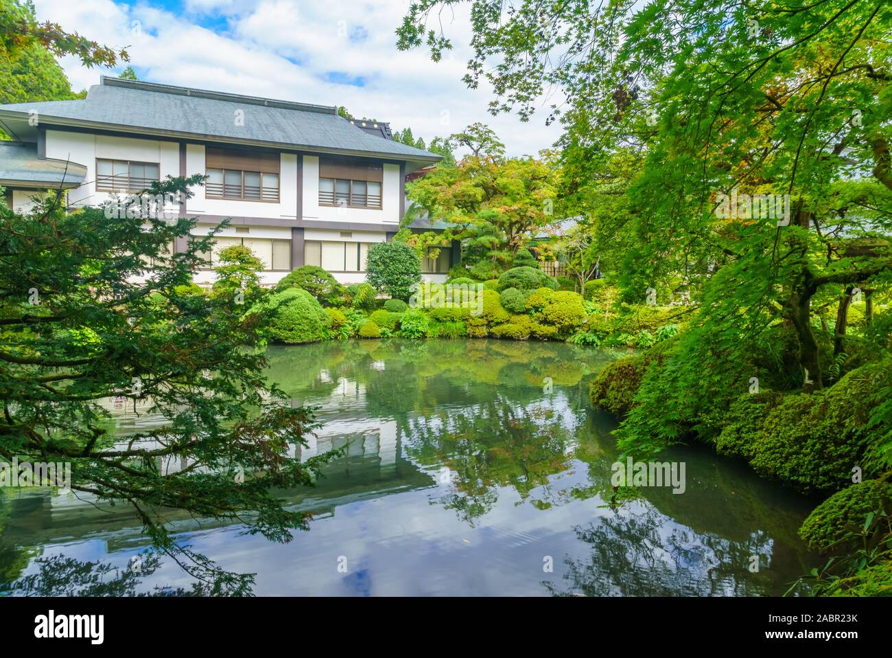 Nikko, Japan - September 29, 2019: View of the Shoyo-en garden, in ...