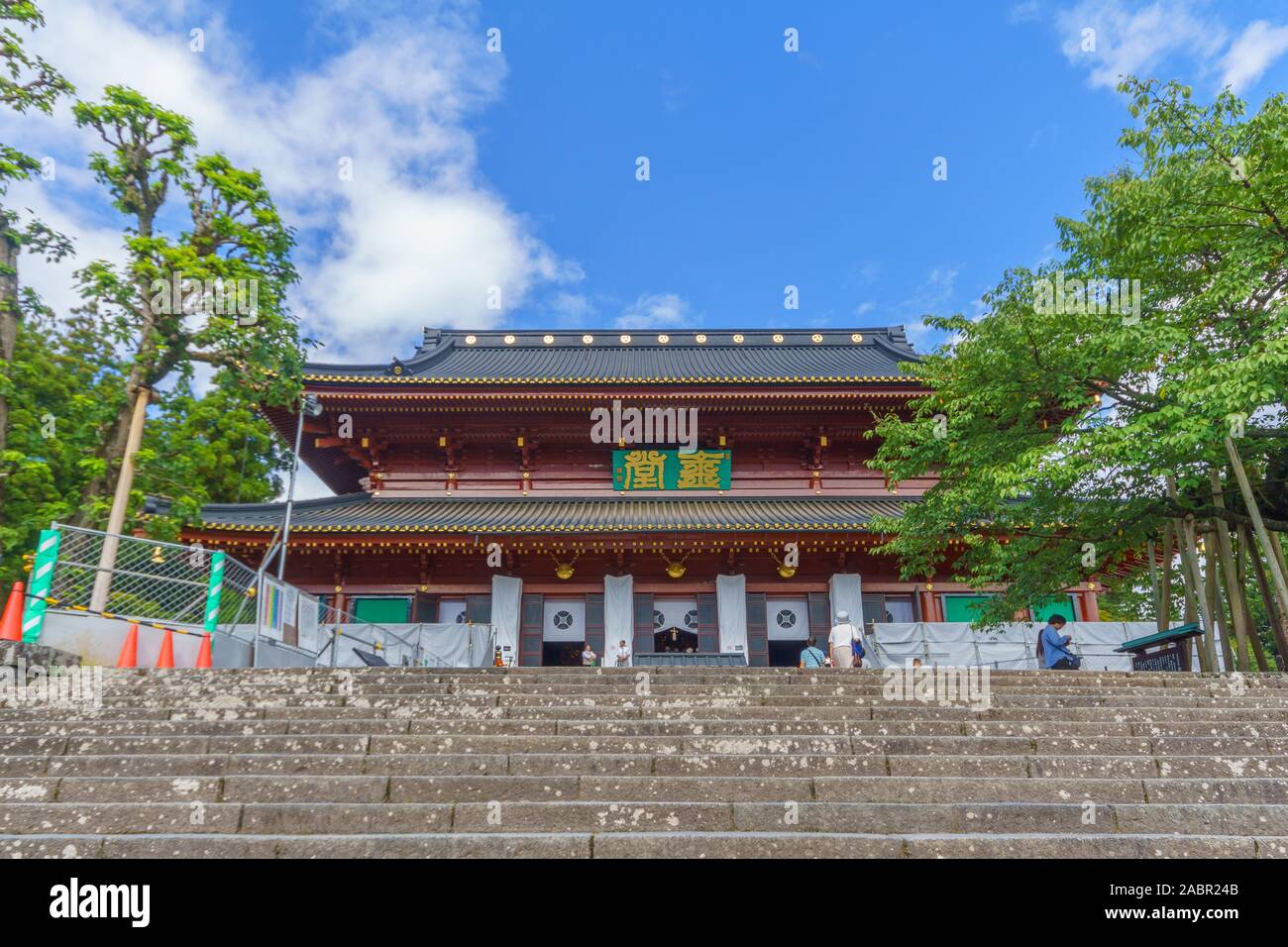 Nikko, Japan - September 29, 2019: View of the Rinnoji Temple, with ...