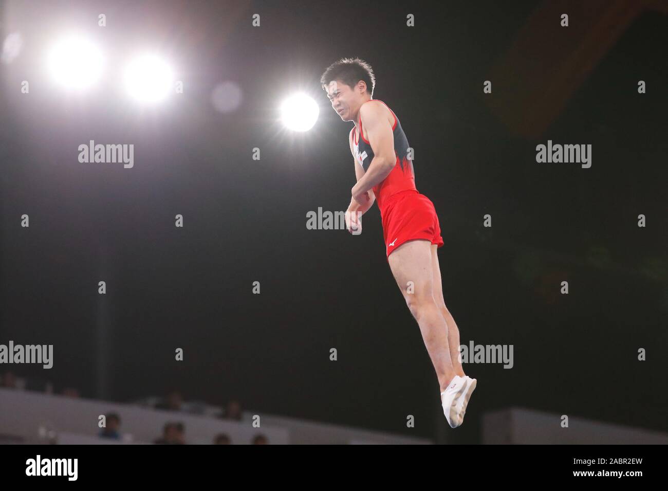 Tokyo, Japan. 28th Nov, 2019. Ryosuke Sakai (JPN) Trampoline : 34th FIG ...