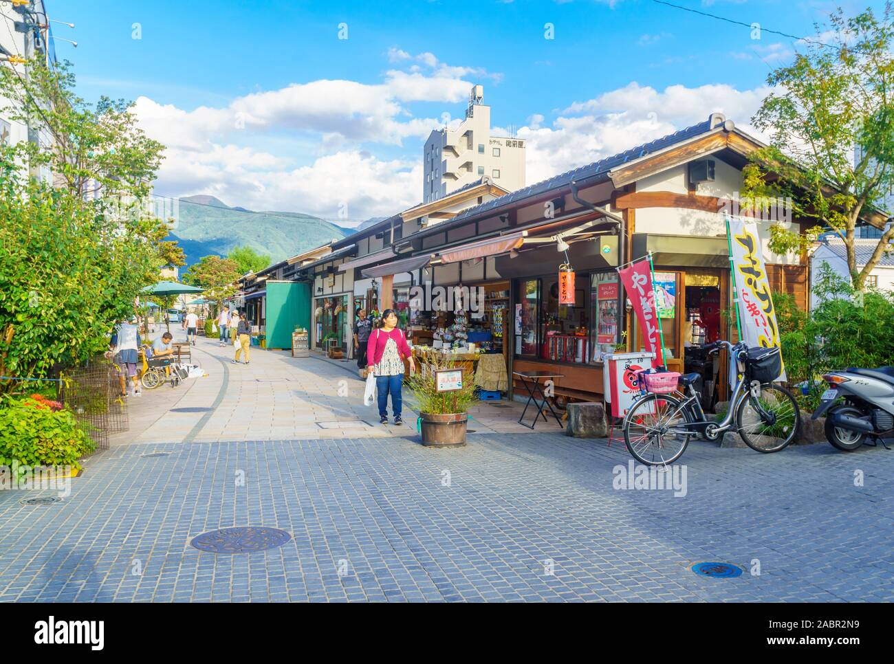 Matsumoto, Japan - September 30, 2019: Scene of the Nawate-dori street ...