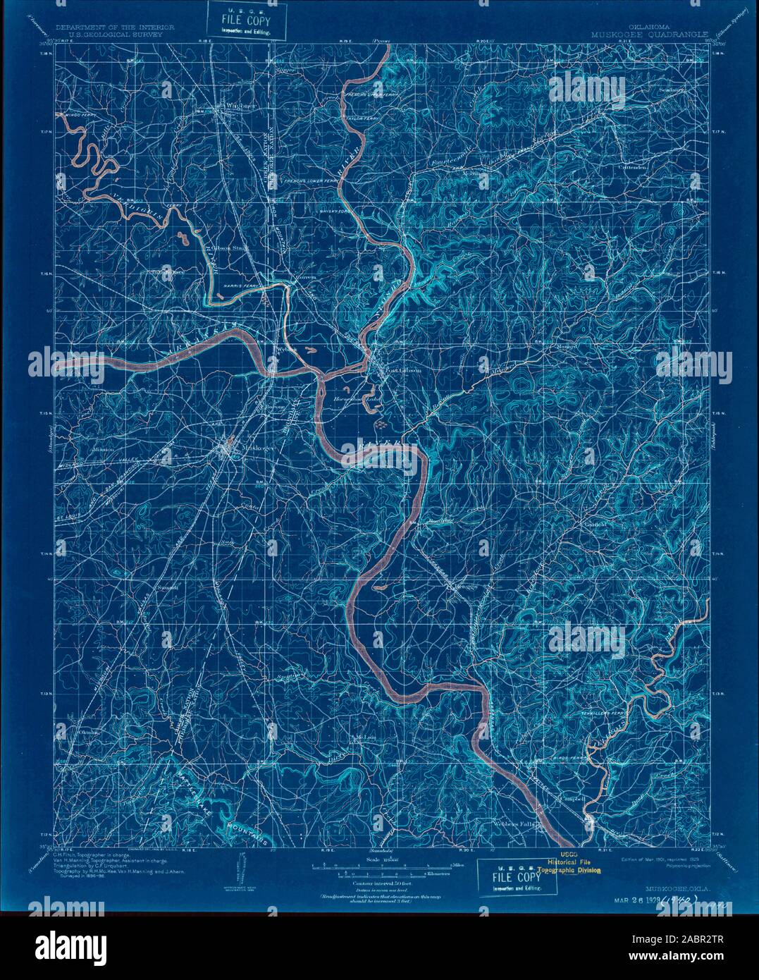 Muskogee map hi-res stock photography and images - Alamy