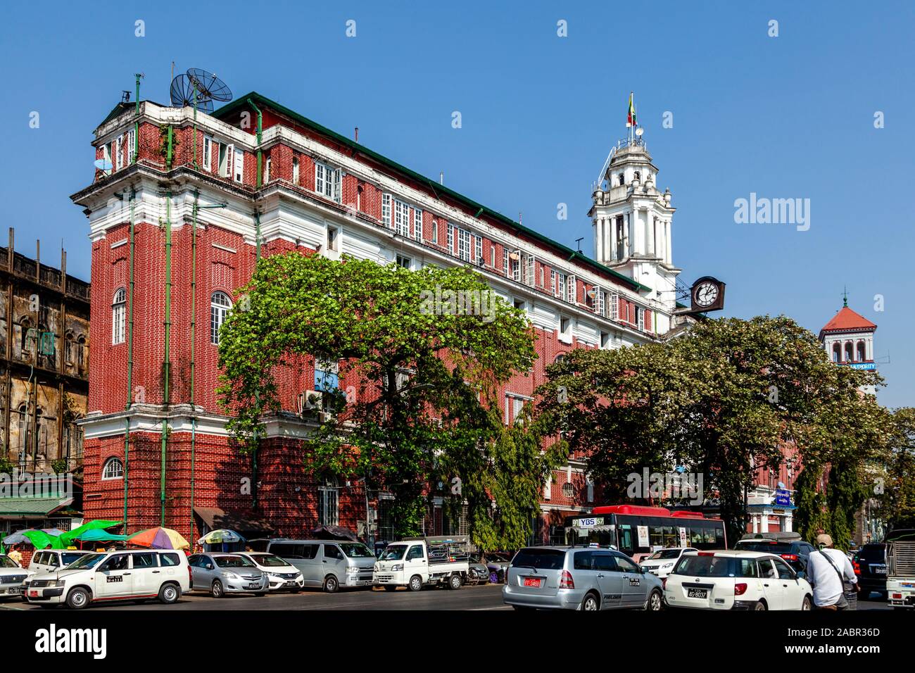 The Yangon Customs House Building, Yangon, Myanmar Stock Photo - Alamy