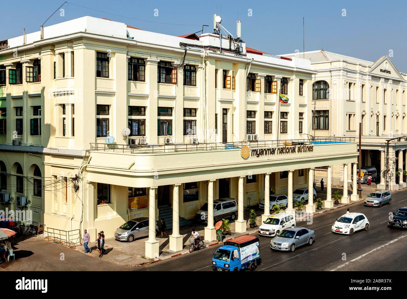 The Myanmar National Airlines Office, Yangon, Myanmar Stock Photo - Alamy