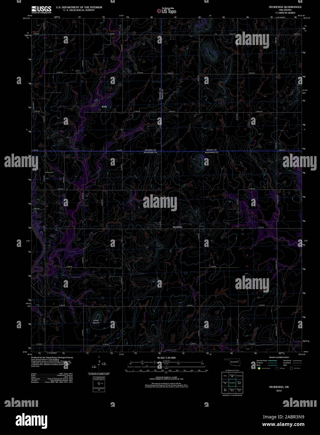 Map of neodesha hi-res stock photography and images - Alamy