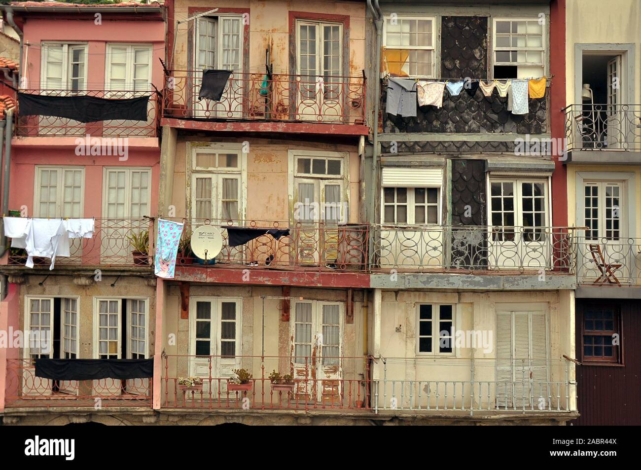 Old city buildings facades in Porto Stock Photo - Alamy