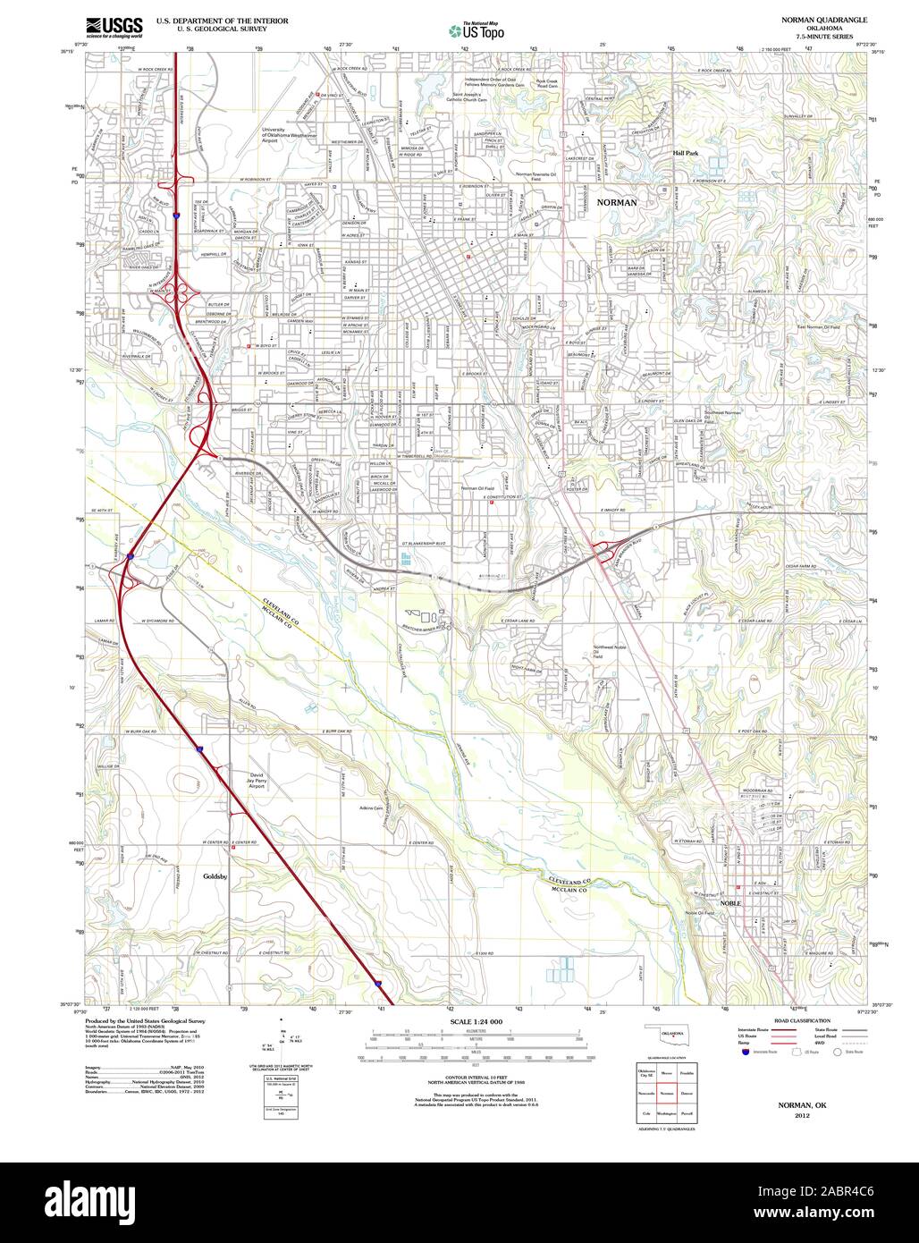 Map of norman oklahoma hi-res stock photography and images - Alamy