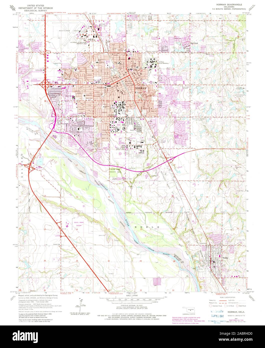 Norman oklahoma map Cut Out Stock Images & Pictures - Alamy