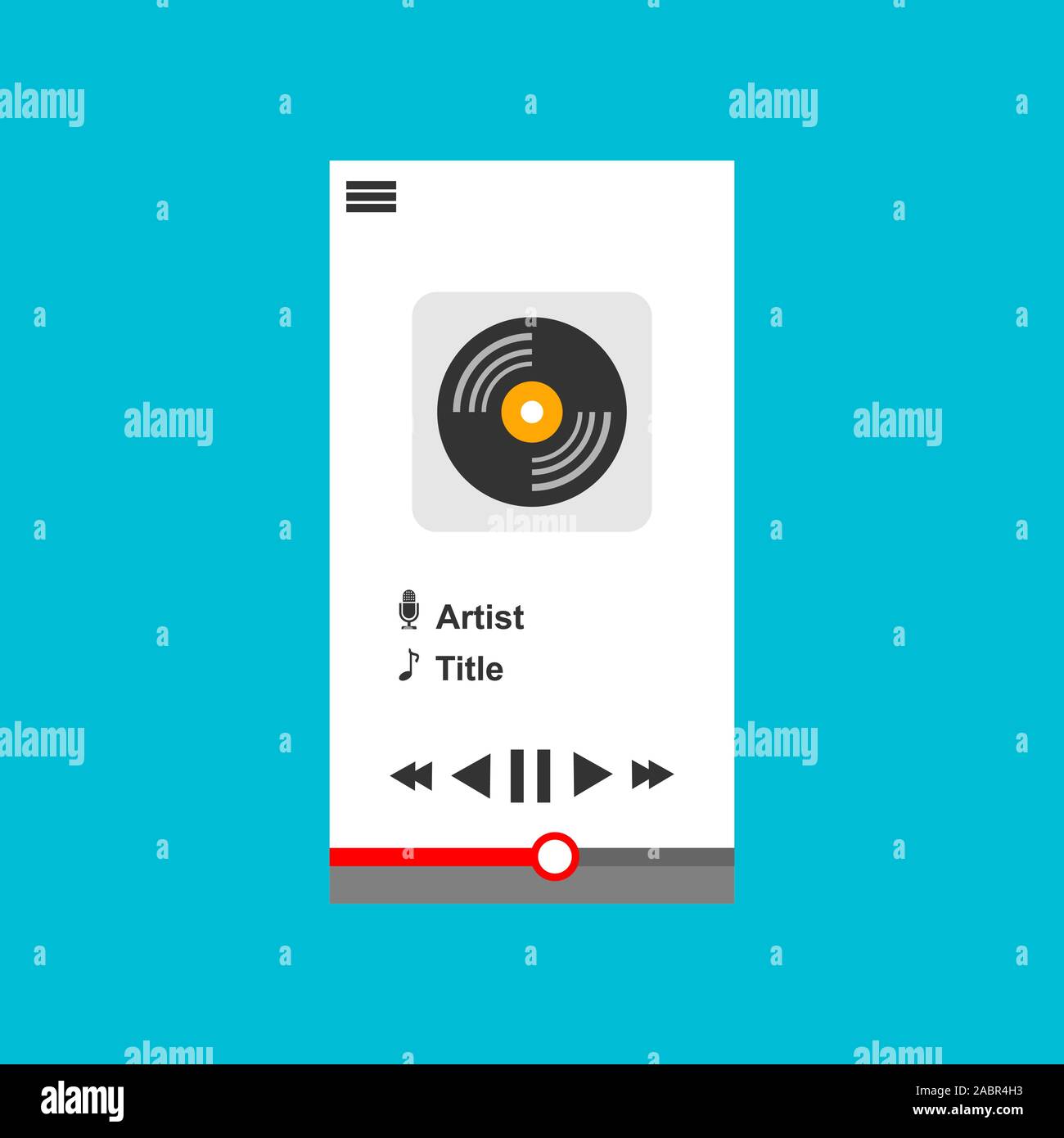 Music player app on Stock Vector Images - Alamy
