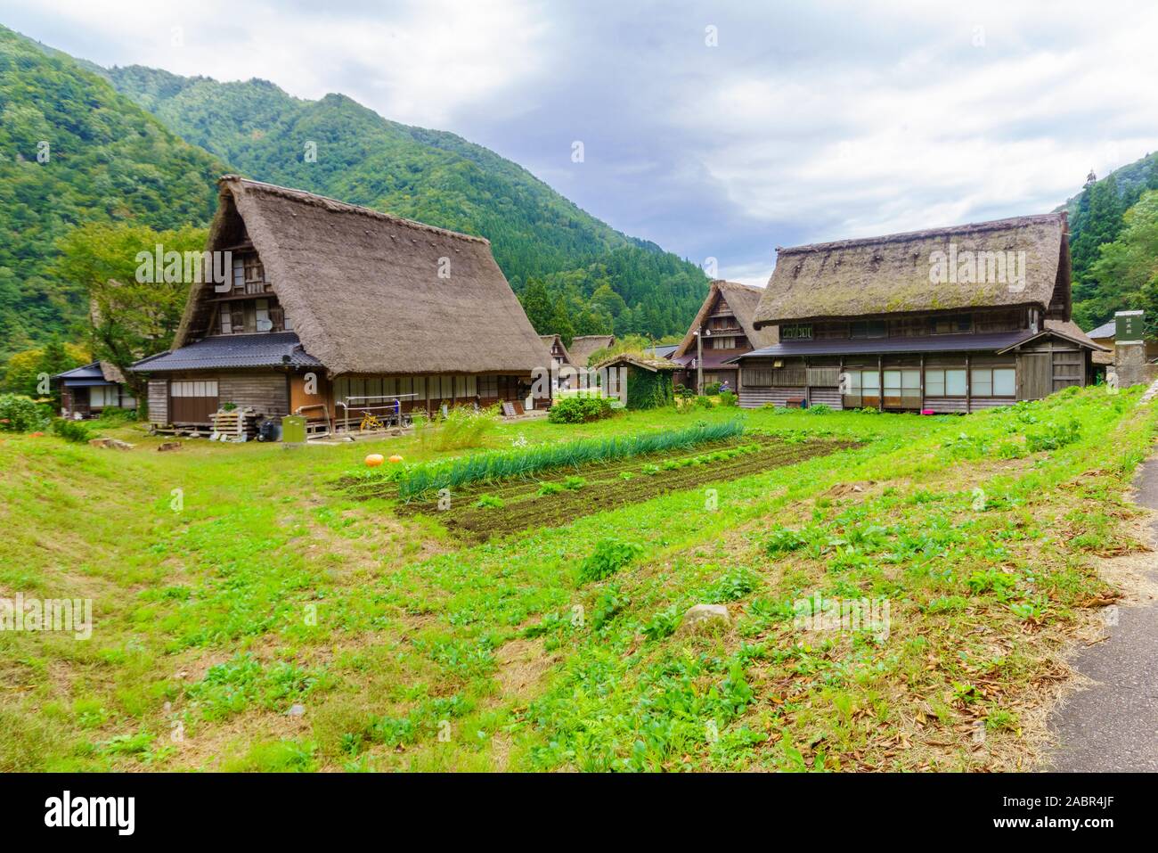 Suganuma, Japan - October 3, 2019: View of traditional gassho-zukuri ...