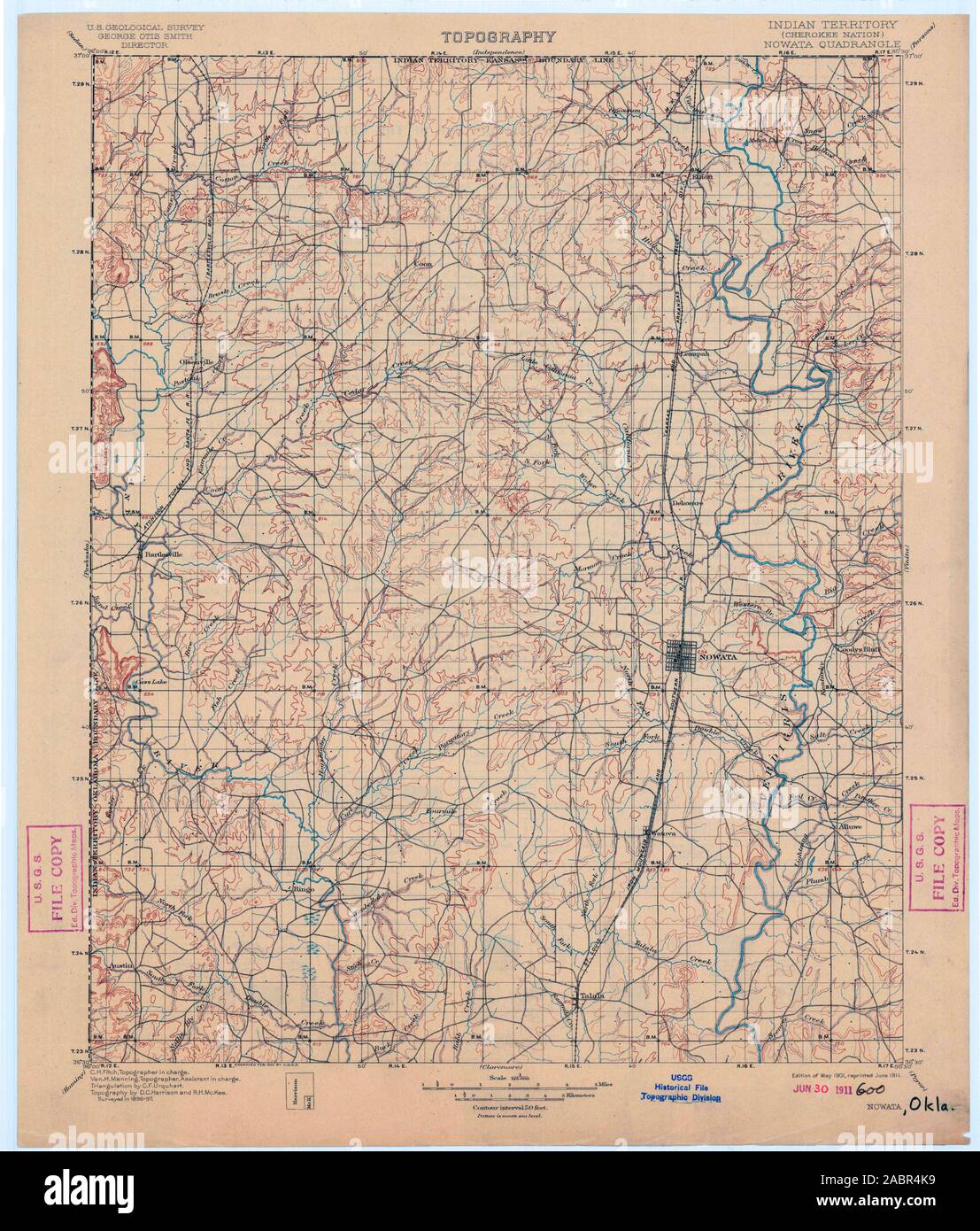 Map of nowata oklahoma hi-res stock photography and images - Alamy