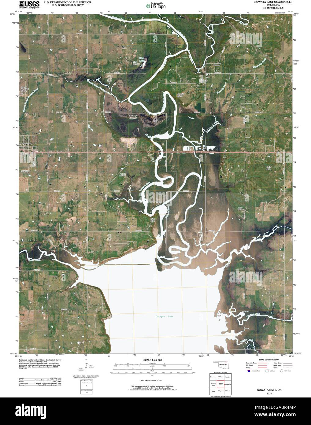 Map of nowata oklahoma hi-res stock photography and images - Alamy