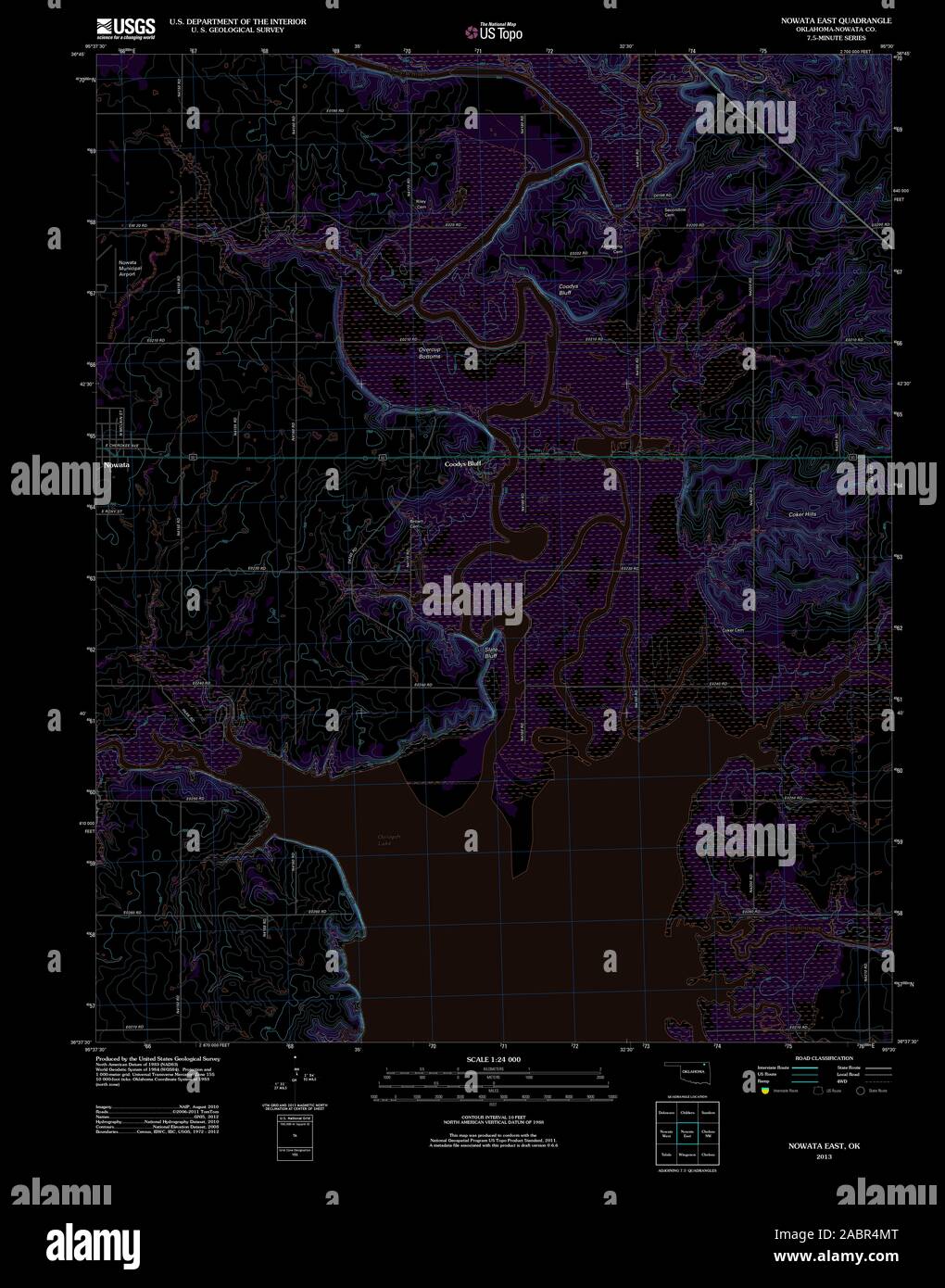 Map of nowata oklahoma hi-res stock photography and images - Alamy