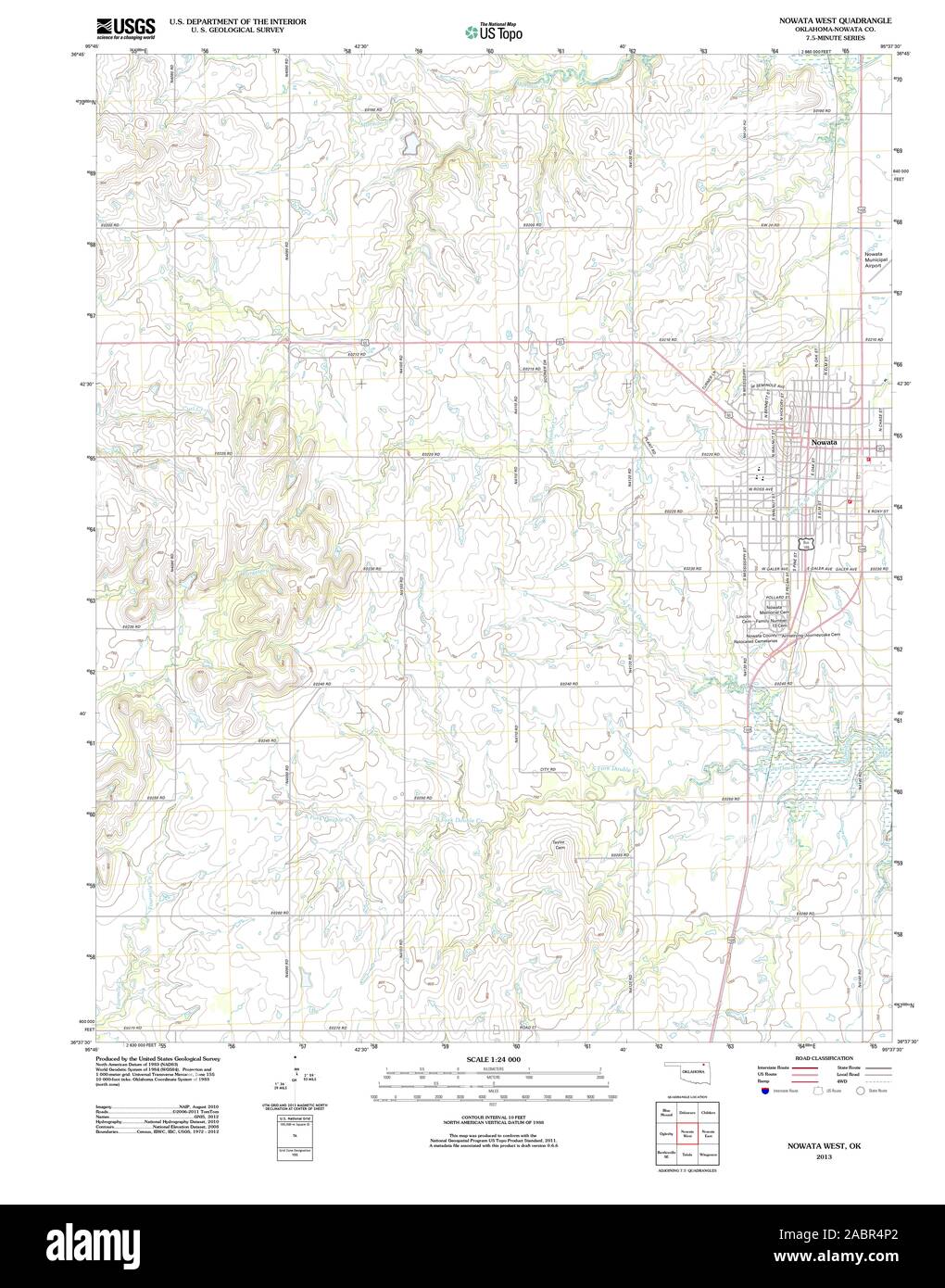 Map of nowata oklahoma hi-res stock photography and images - Alamy