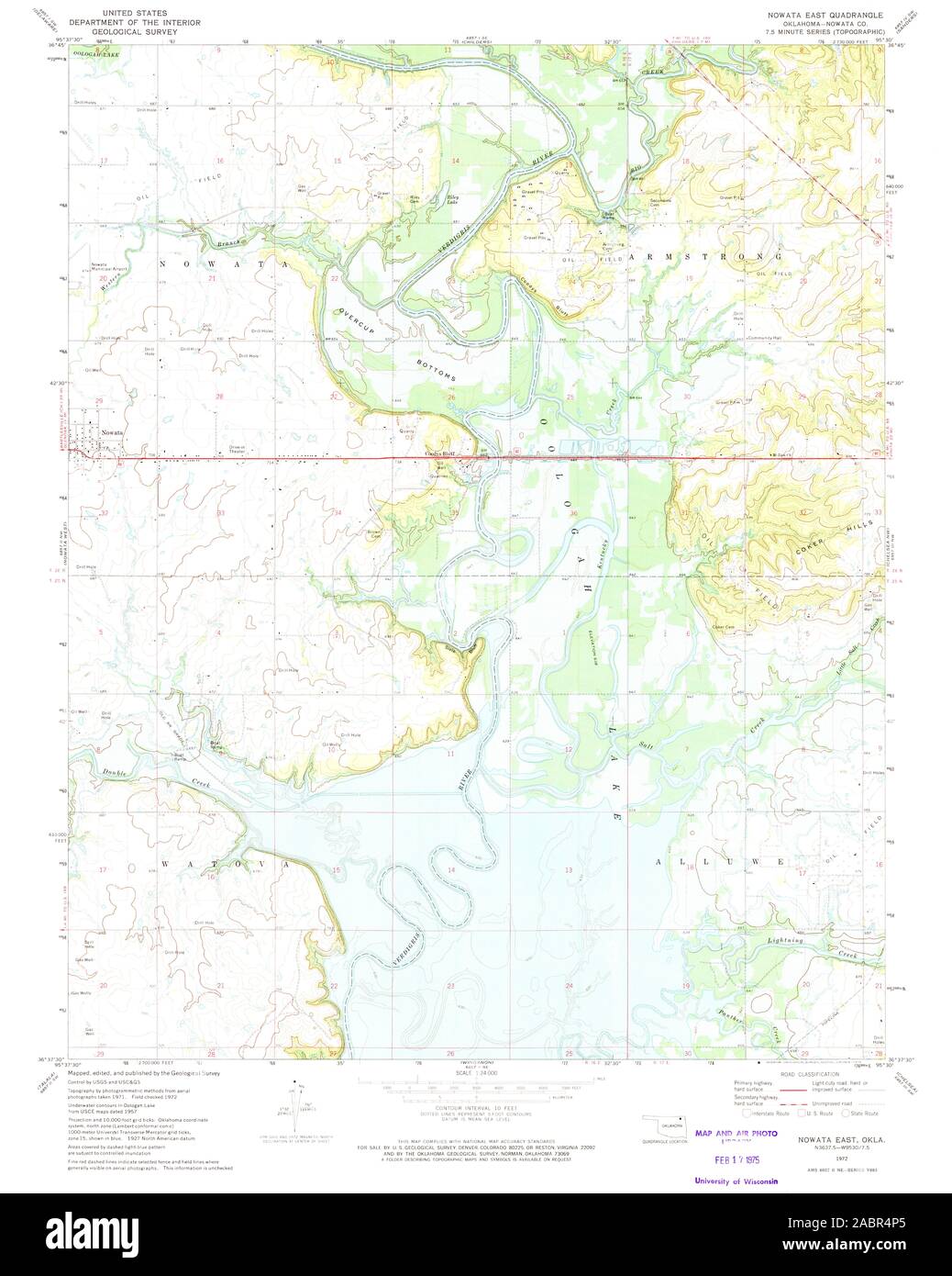 Map of nowata oklahoma hi-res stock photography and images - Alamy