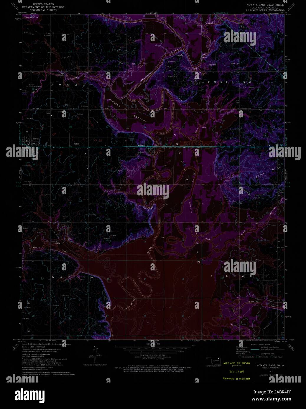 Map of nowata oklahoma hi-res stock photography and images - Alamy