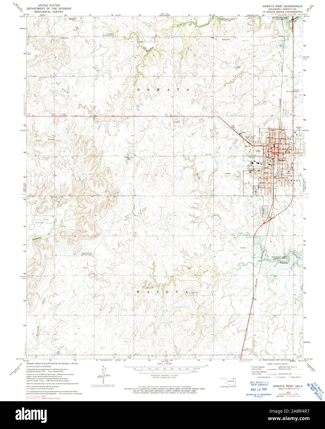 Map of nowata oklahoma hi-res stock photography and images - Alamy