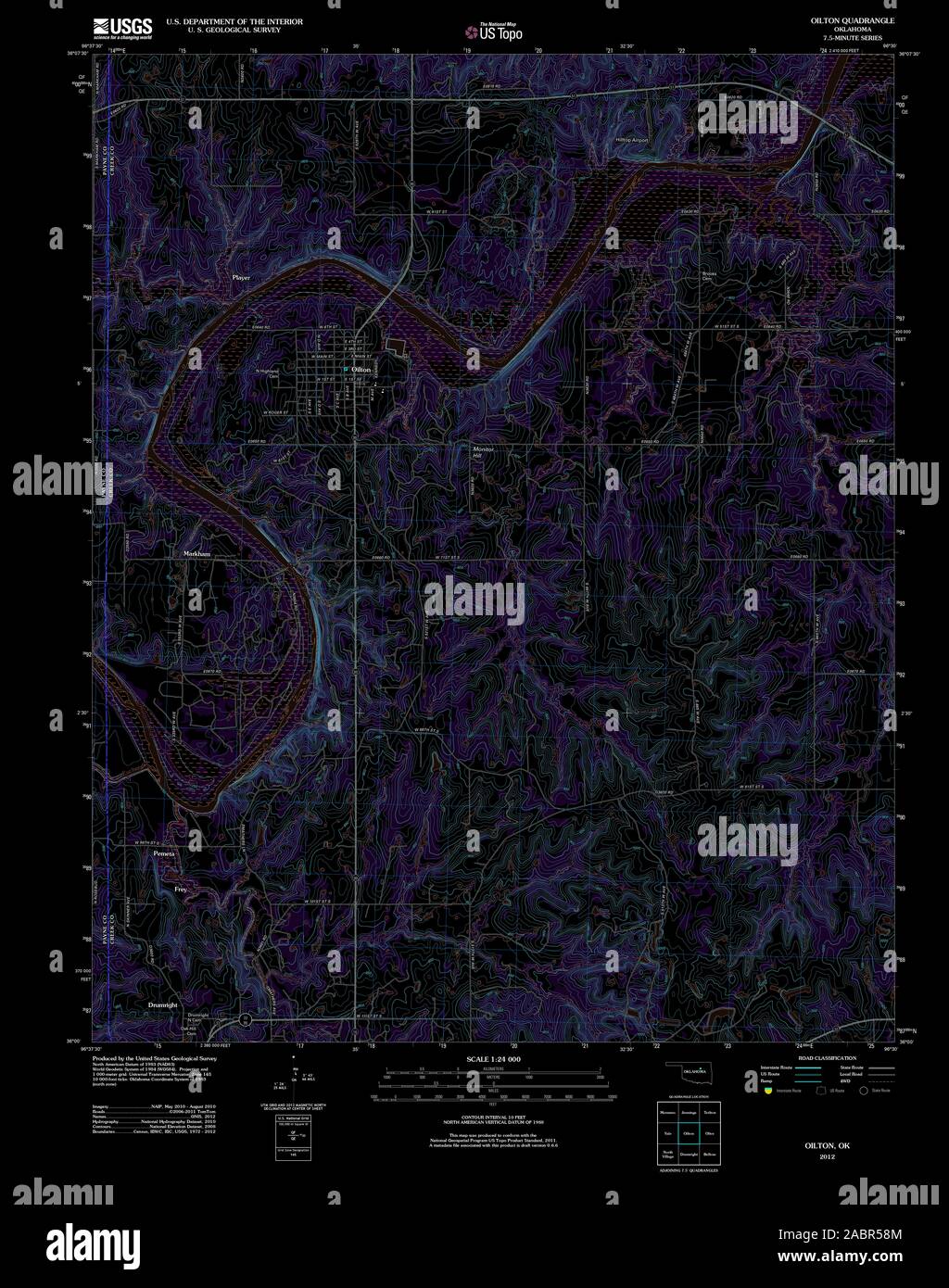 Oilton map hi-res stock photography and images - Alamy