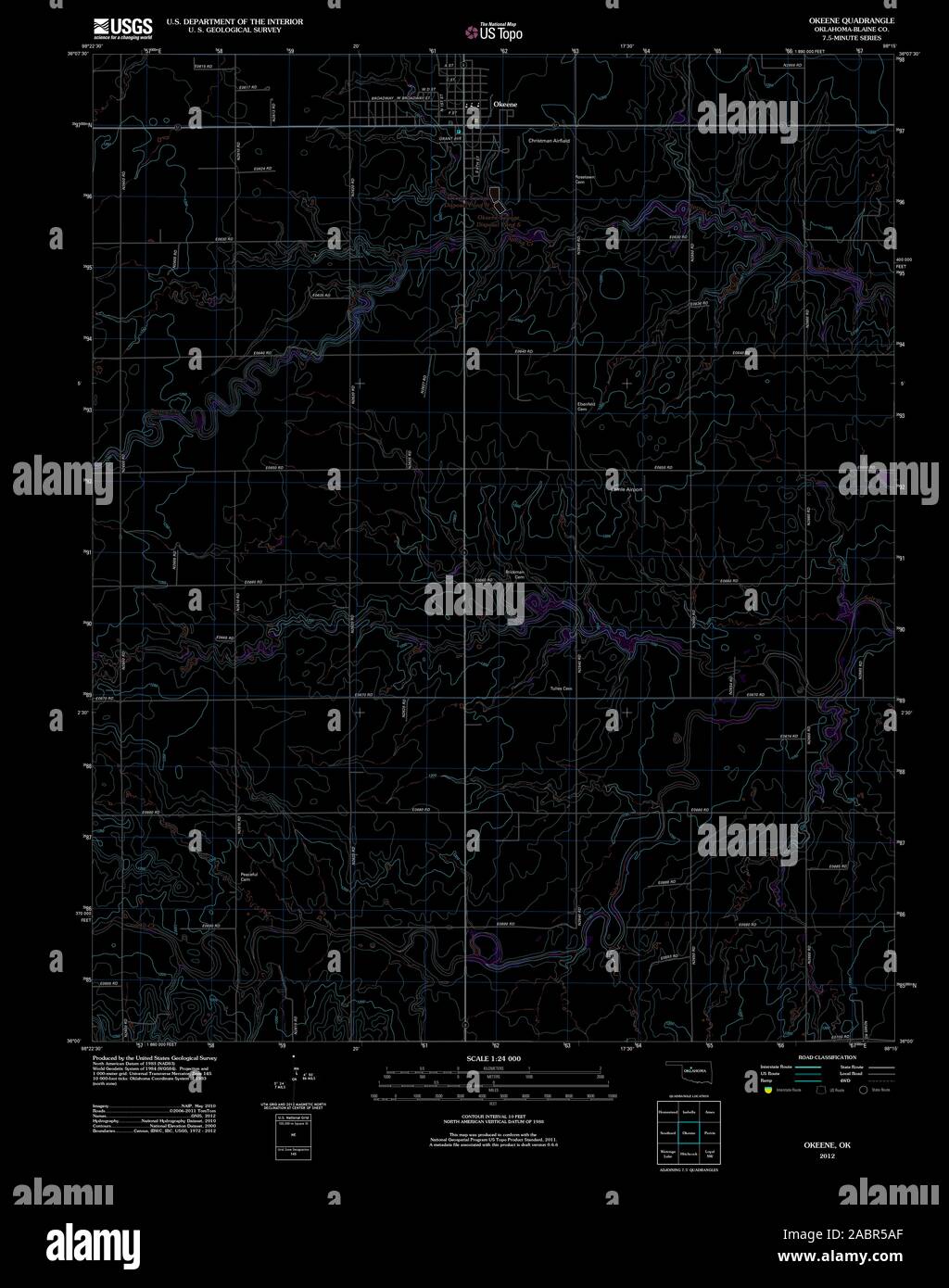 Map of okeene hi-res stock photography and images - Alamy