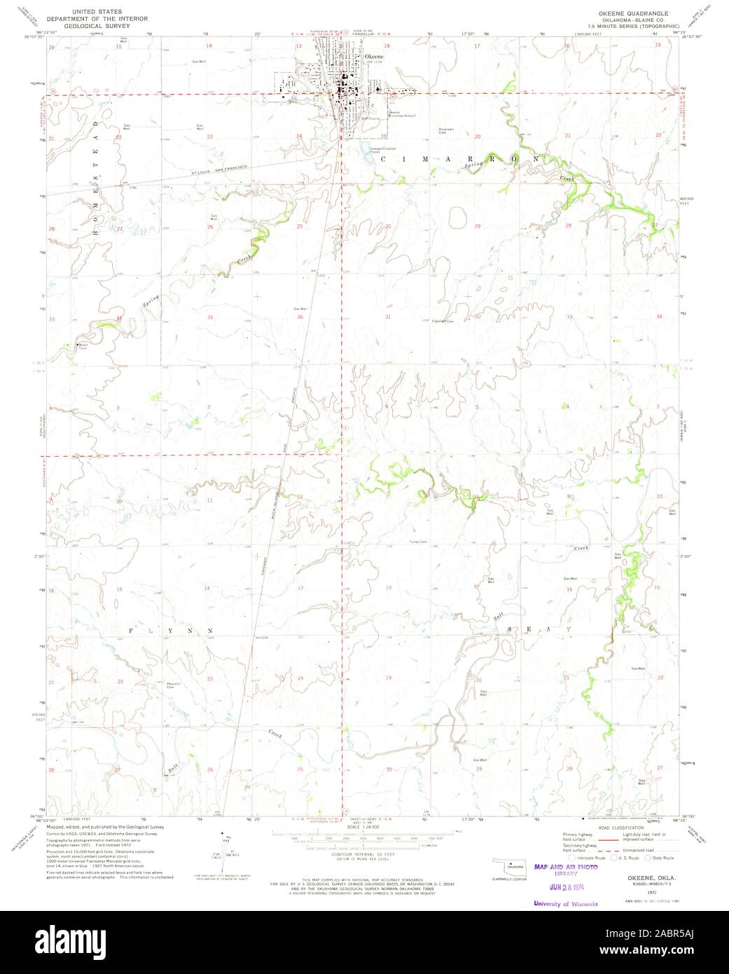 Map of okeene hi-res stock photography and images - Alamy
