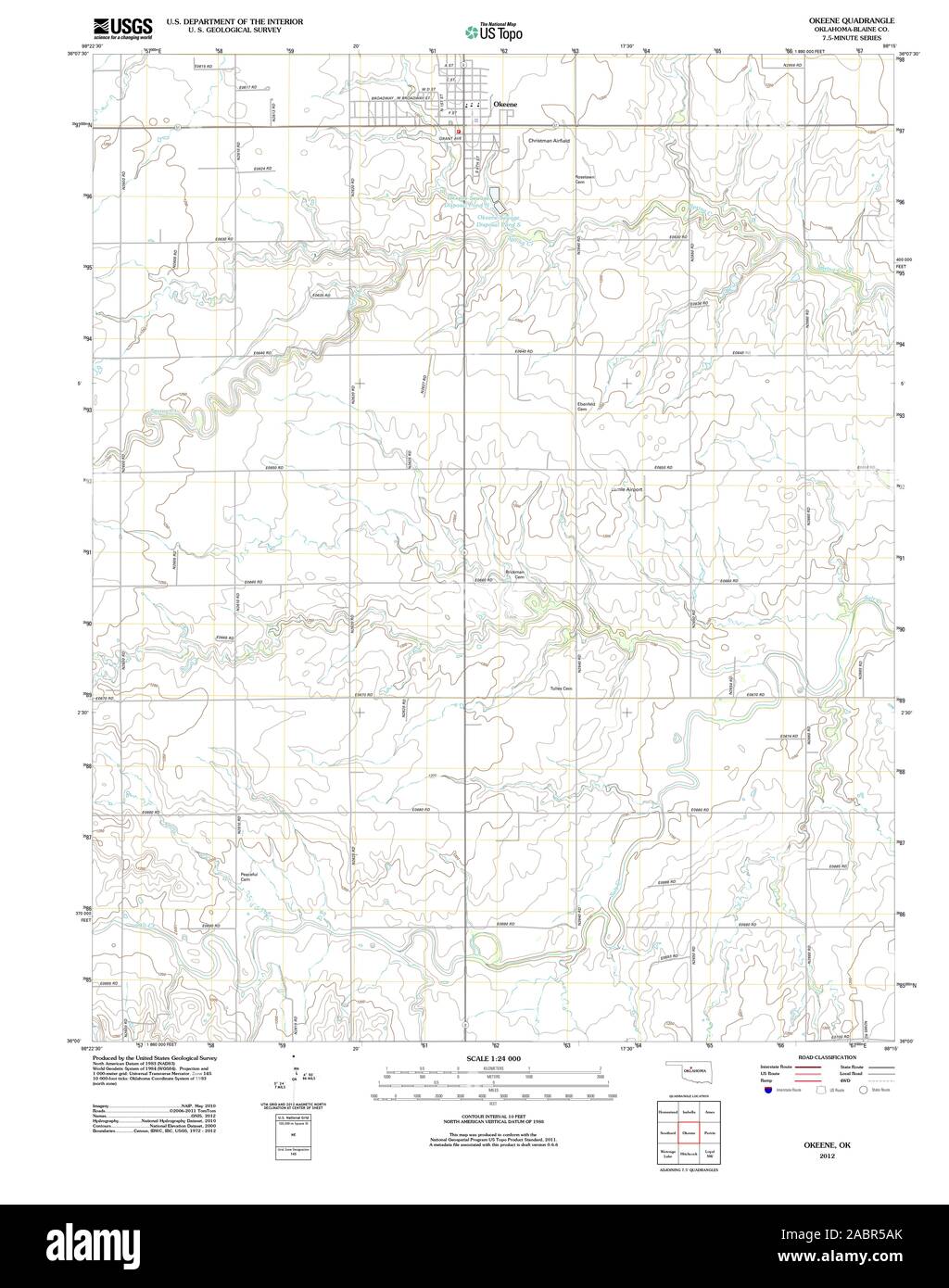 Map of okeene hi-res stock photography and images - Alamy