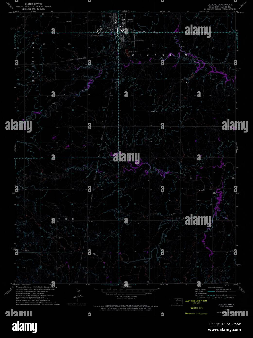 Map of okeene hi-res stock photography and images - Alamy