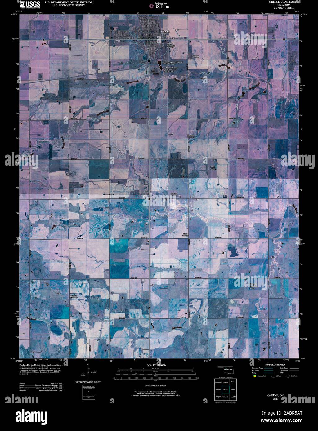 Map of okeene hi-res stock photography and images - Alamy