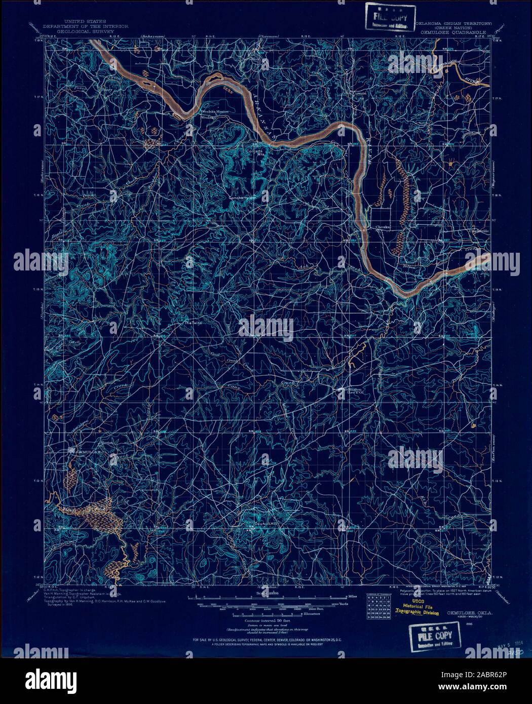 Map of okmulgee oklahoma hi-res stock photography and images - Alamy