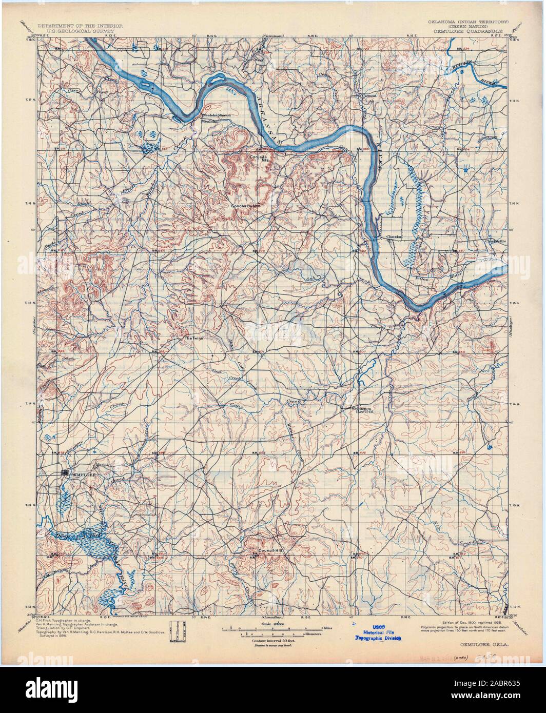 Map of okmulgee oklahoma hi-res stock photography and images - Alamy