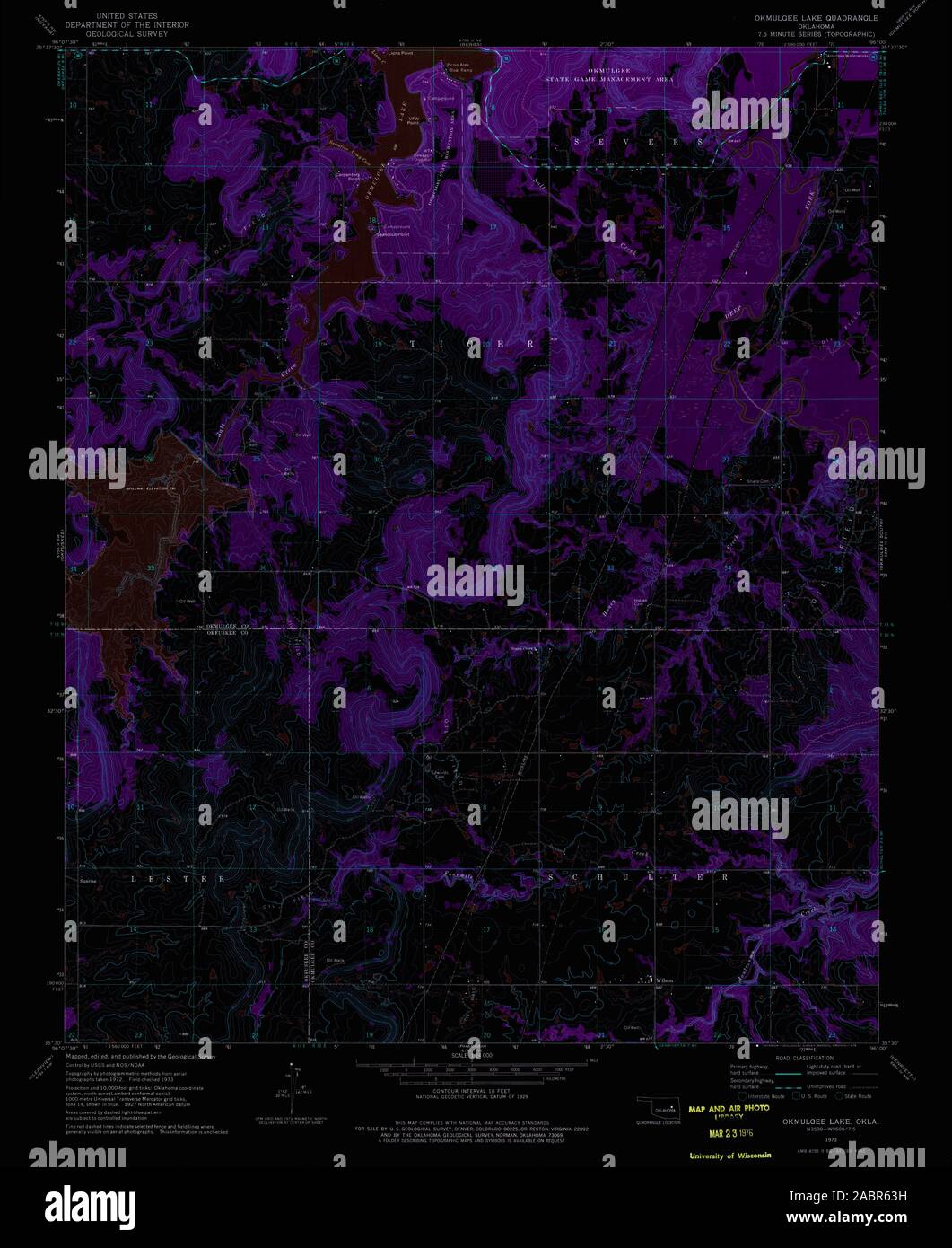 Map of okmulgee oklahoma hi-res stock photography and images - Alamy