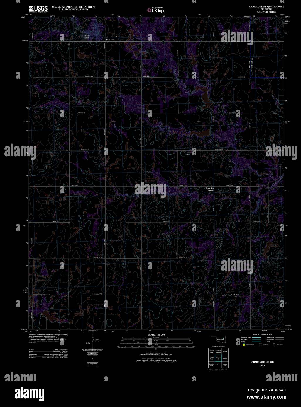 Map of okmulgee oklahoma hi-res stock photography and images - Alamy