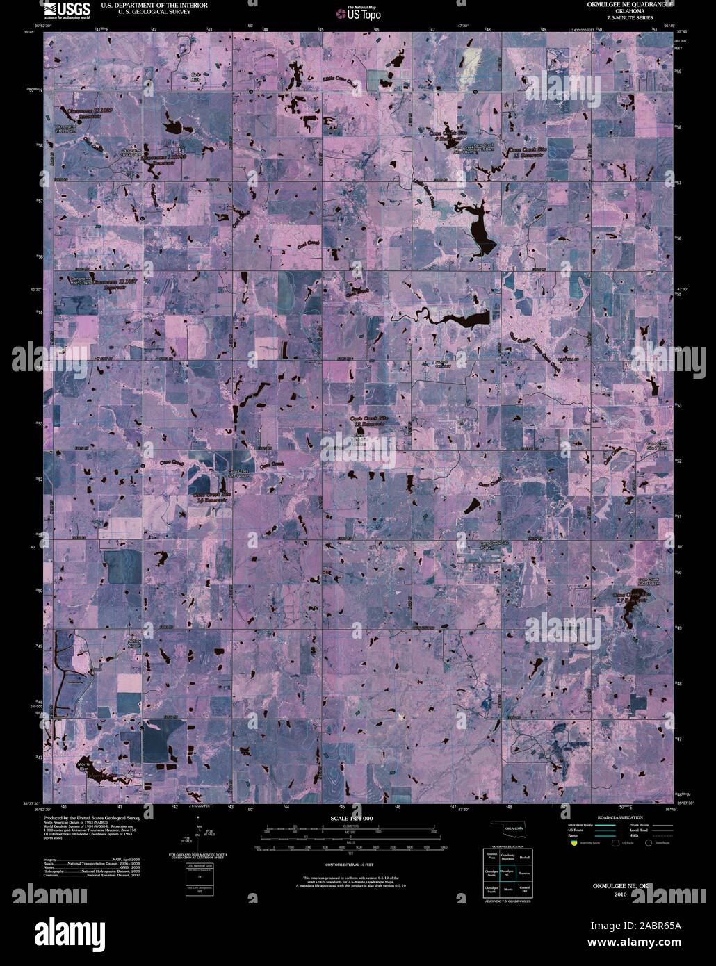 Map of okmulgee oklahoma hi-res stock photography and images - Alamy