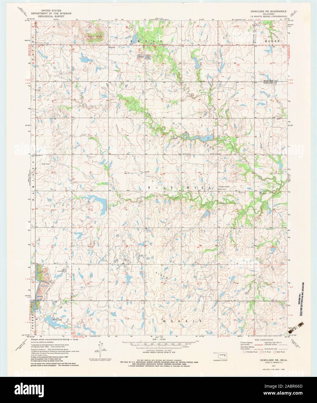 Map of okmulgee oklahoma hi-res stock photography and images - Alamy